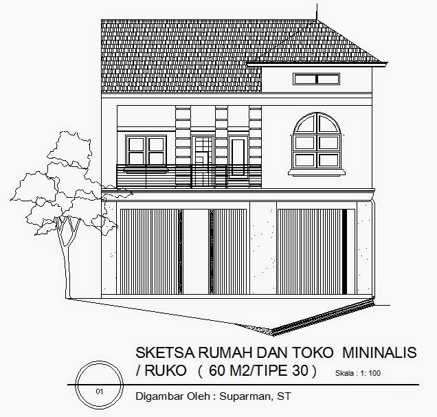 HUNIAN RAKYAT: Sketsa Ruko Model Minimalis