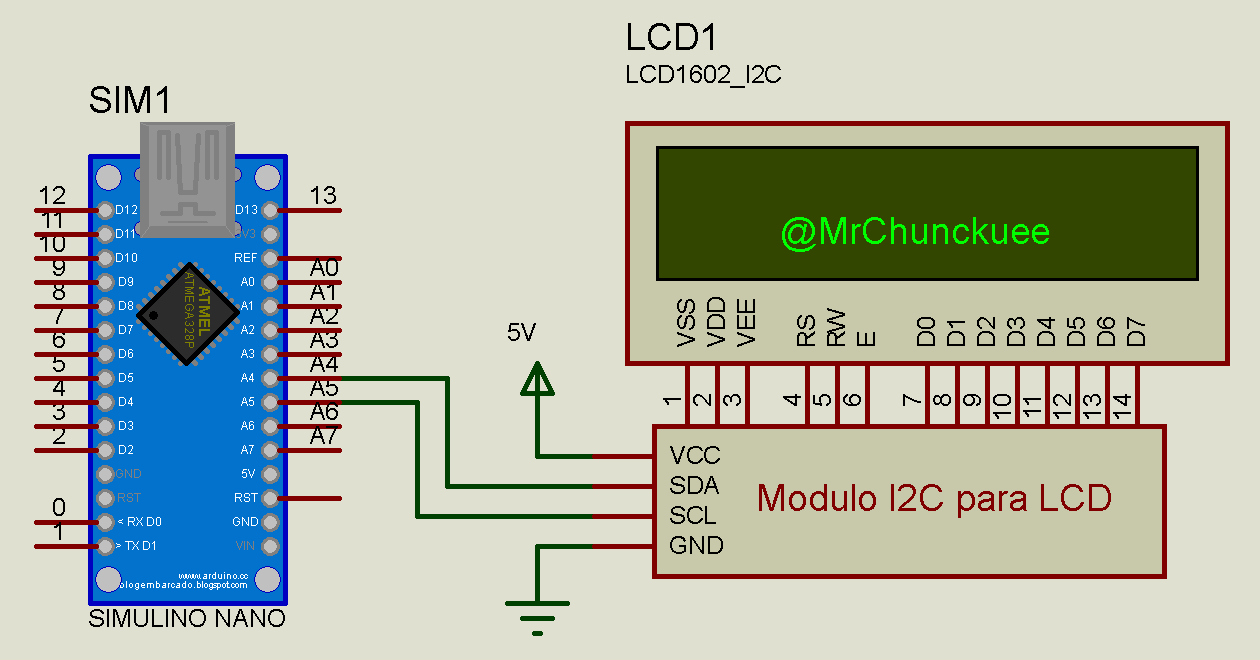 Arduino Nano: Uso basico de una LCD16x2 con modulo I2C
