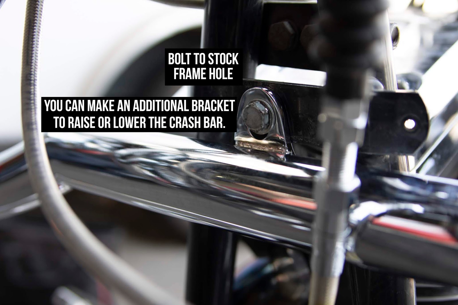 factory47: How to get a Factory 47 Shield crash bar to fit your Harley.