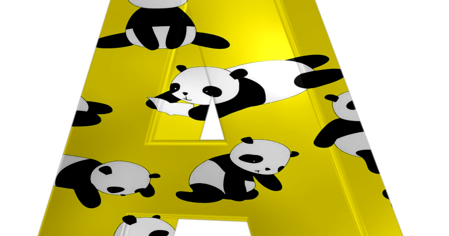 Monica Michielin Alphabets: ALFABETO AMARELO PANDA, YELLOW ALPHABET ...