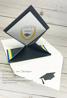 Cottage Lane Stamper: Custom Made Envelope for Stand Up Graduation Card