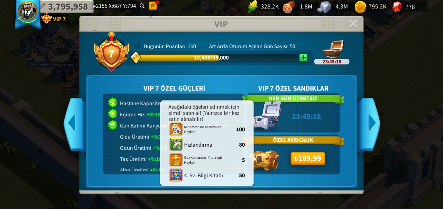 Rise of Kingdoms VIP Nedir Ne İşe Yarar