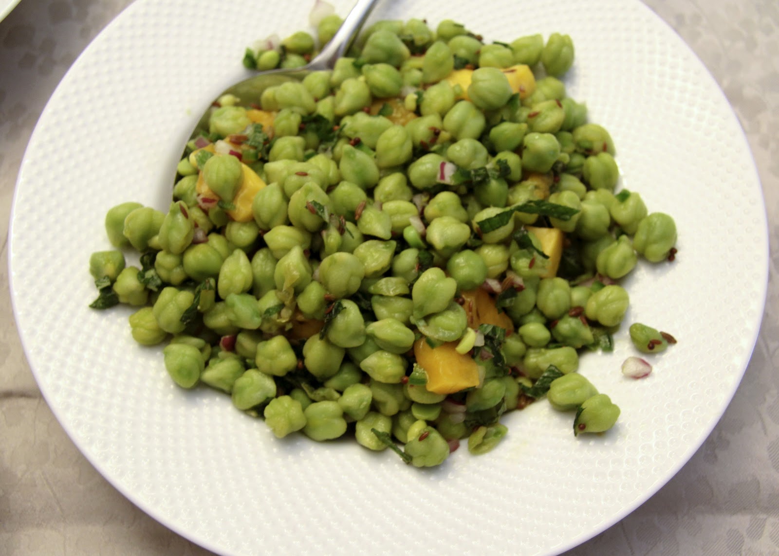 Tri to Cook: Green Garbanzos