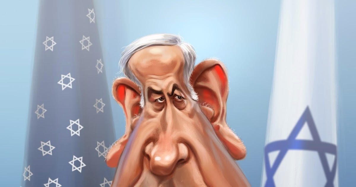 Art of Petry: Benjamin Netanyahu, caricature.