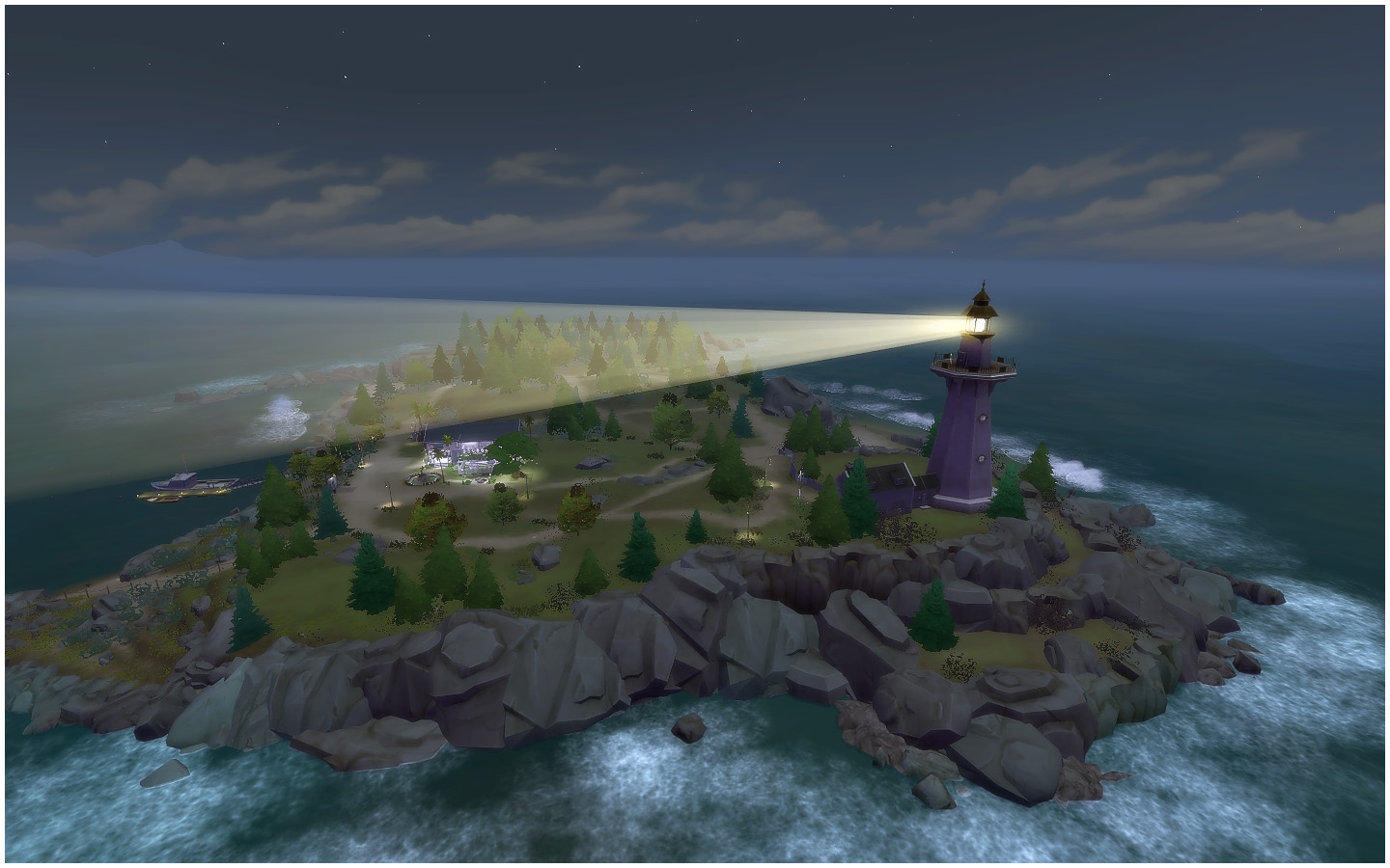 Island Lighthouse - Nightclub - The Sims 4 - Via Sims