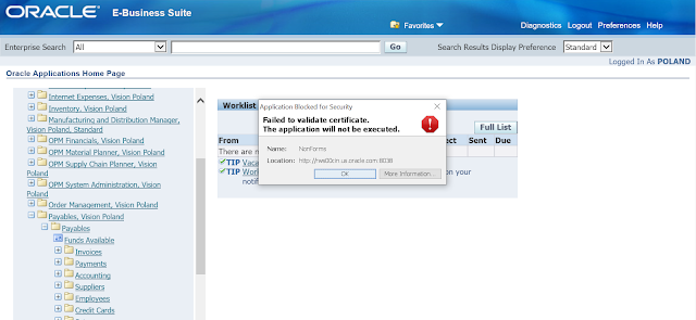 The Oracle Prodigy: Fixing "failed to validate certificate nonforms ...