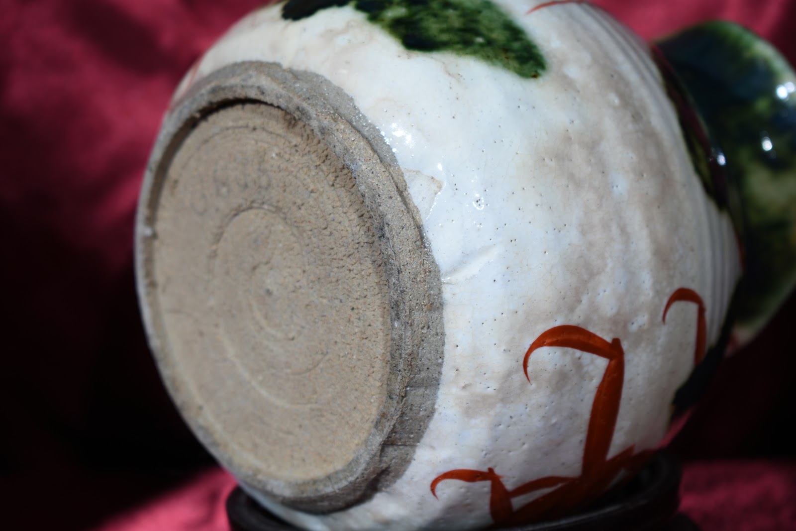 Antique Japanese Oribe Pottery Ogata Kenzan Pitcher