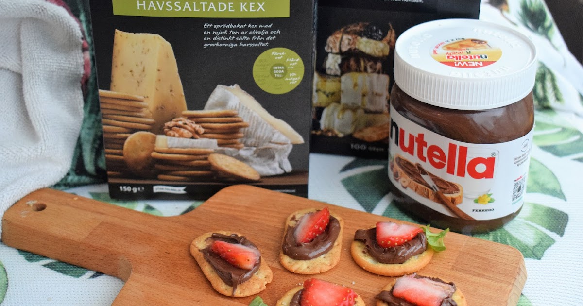 Smaskelismaskens: Salta kex med nutella & jorgubbar