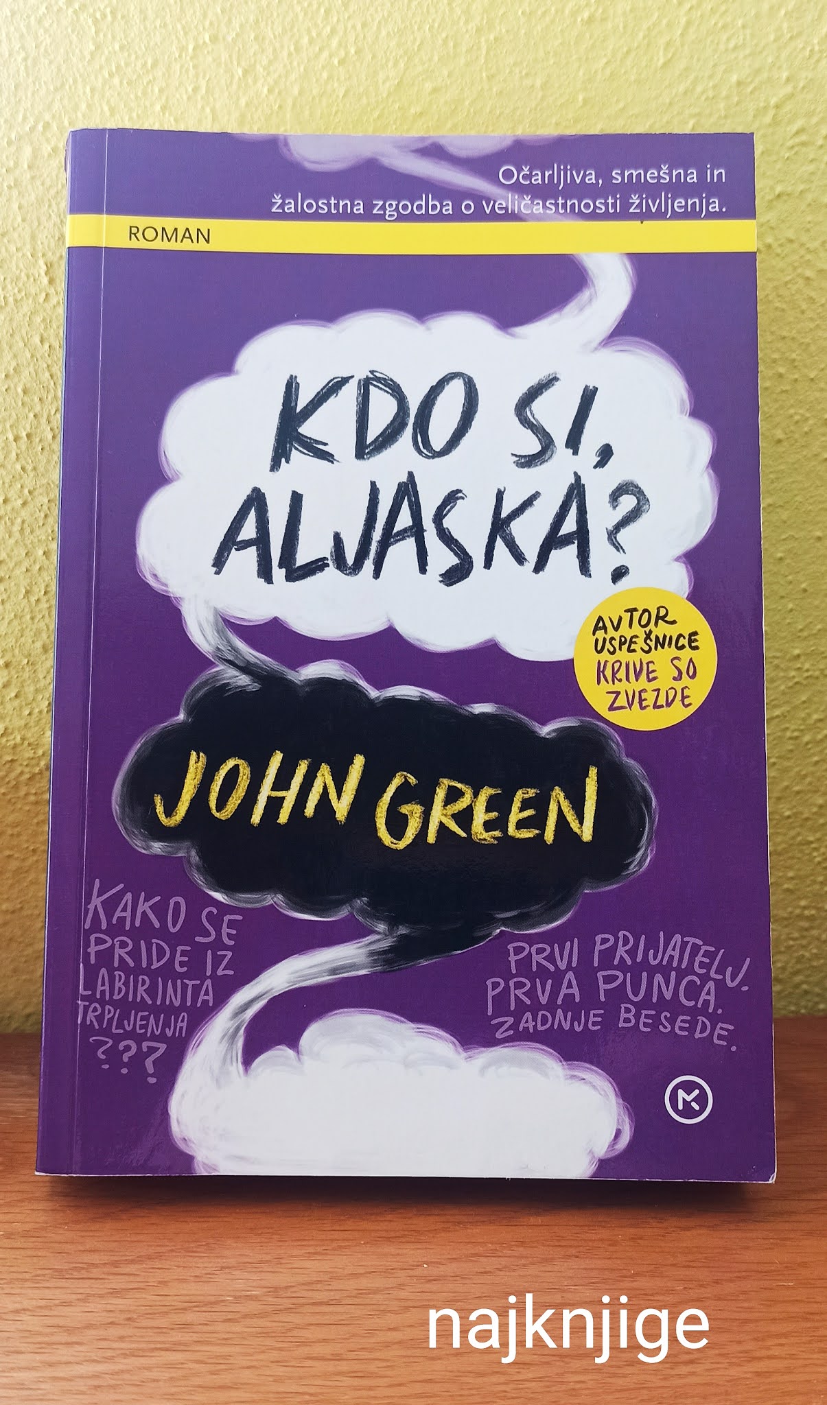 Knjiga, moja prijateljica/najknjige: John Green; Kdo si, Aljaska?
