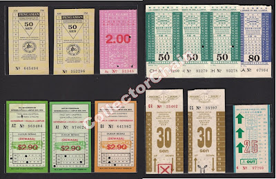 CollectorChain-Malaya & Malaysia Tickets: Old Transport Ticket-Bus