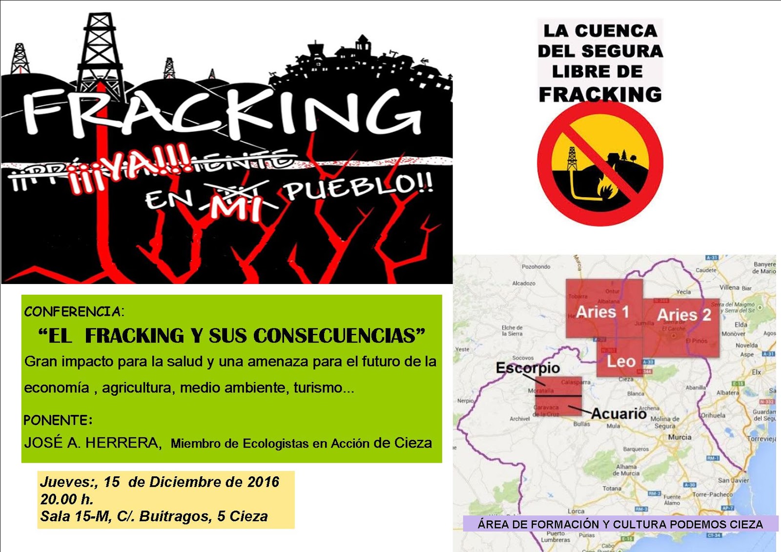 STOP FRACKING ~ Podemos Cieza