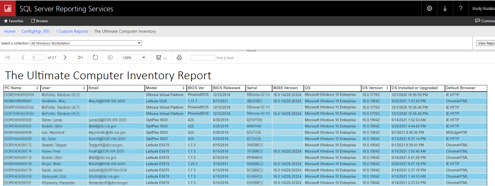 Config Manager Reporting & The Ultimate Computer Inventory Report