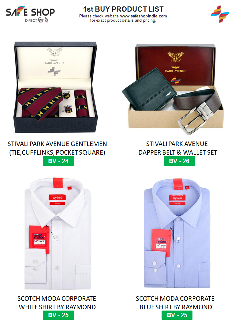 SAFE SHOP PRODUCT DETAILS FOR JOINING | SAFE SHOP ALL PRODUCTS LIST WITH BV