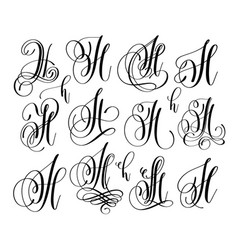 Fancy Cursive Letter H - Birthday Letter