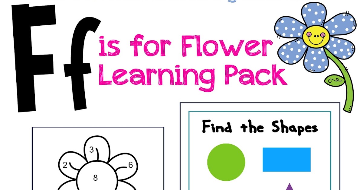 The Cozy Red Cottage: Letter F is for Flower printable learning pack