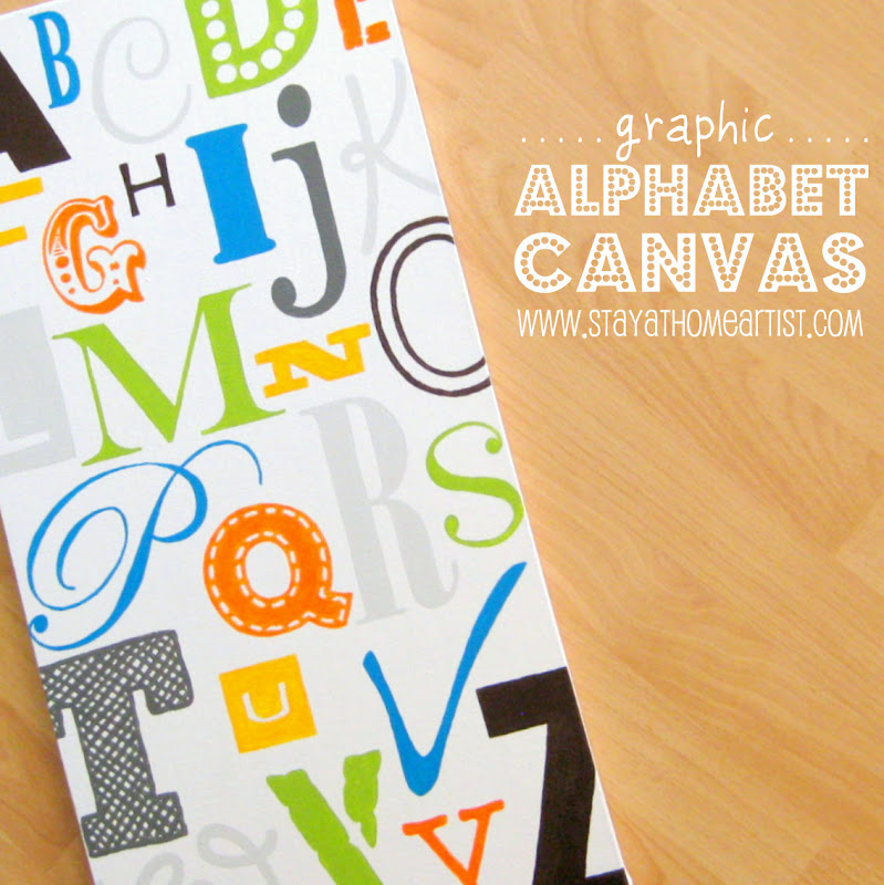 stayathomeartist.com: graphic alphabet canvas...