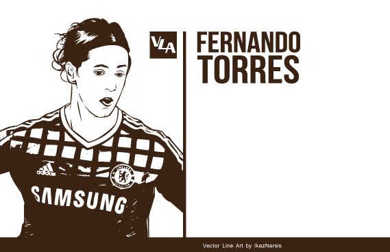 Vector Line Art: Fernando Torres Vector Line Art