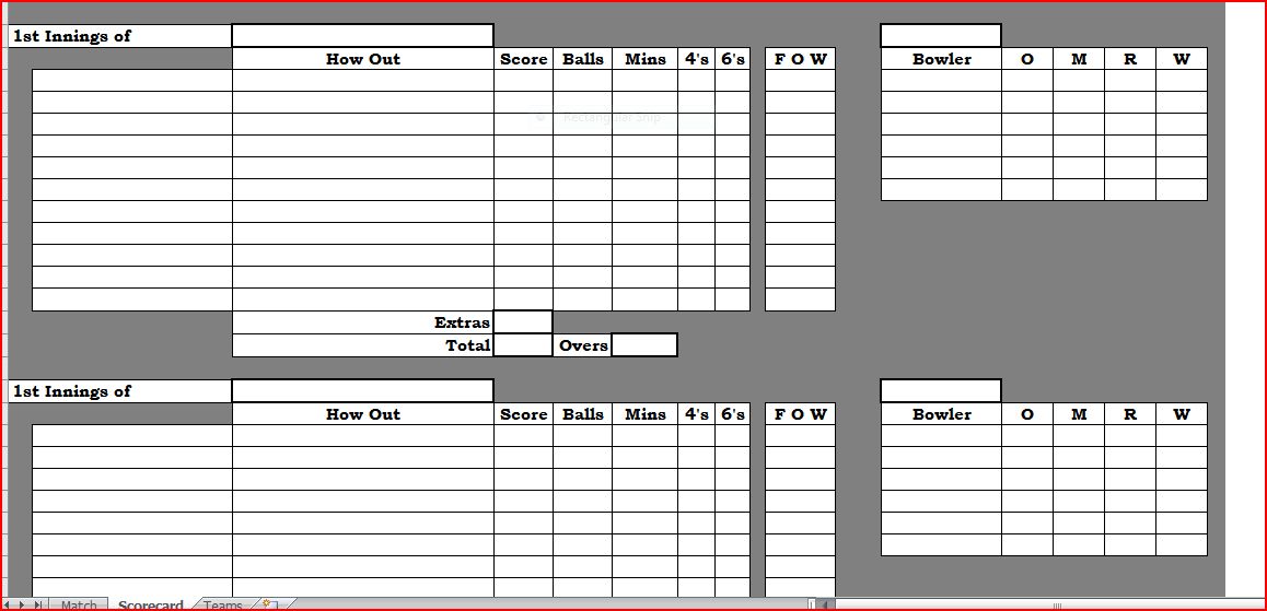 Teaching the Swedes Cricket: Excel Test Match Cricket Player