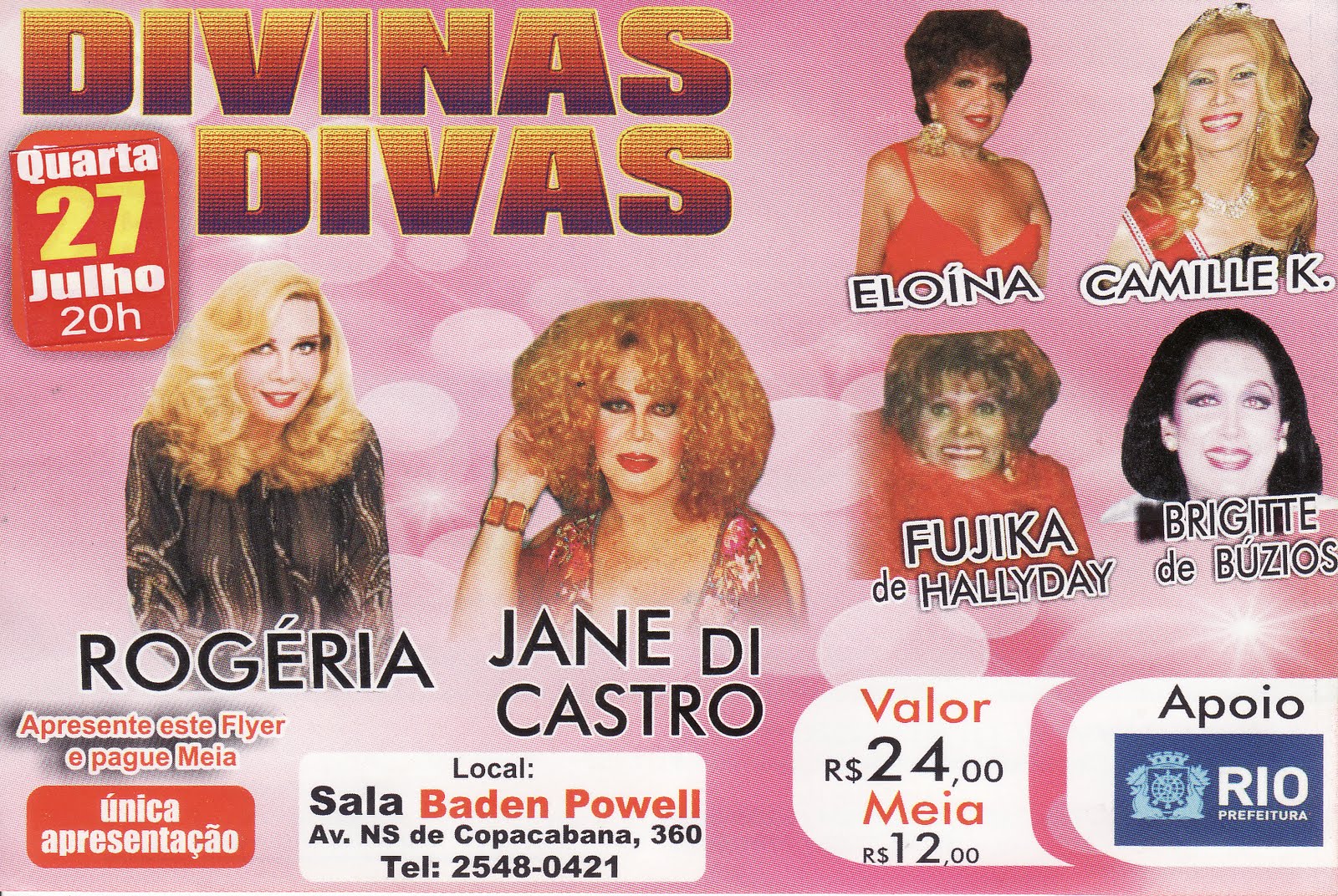 POESIA SONORA de Jorge das Neves: Crônica teatral sobre Rogéria, Jane ...