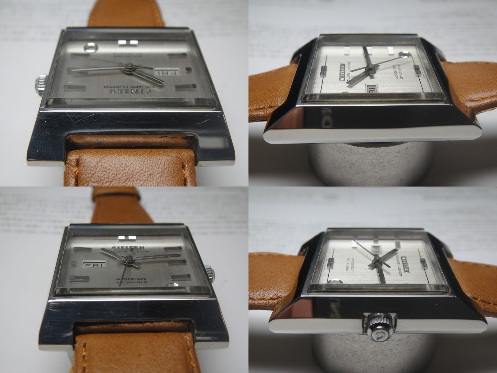 Antique Watch Bar: CITIZEN SQUARE CUSTOM AUTO DAYDATE 27 JEWELS CTZ92 ...