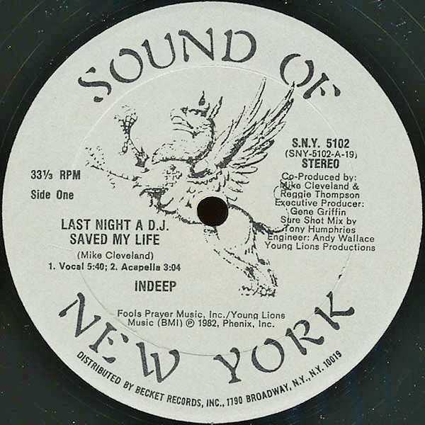 Al Fin Musica Indeep Last Night A Dj Saved My Life 1982
