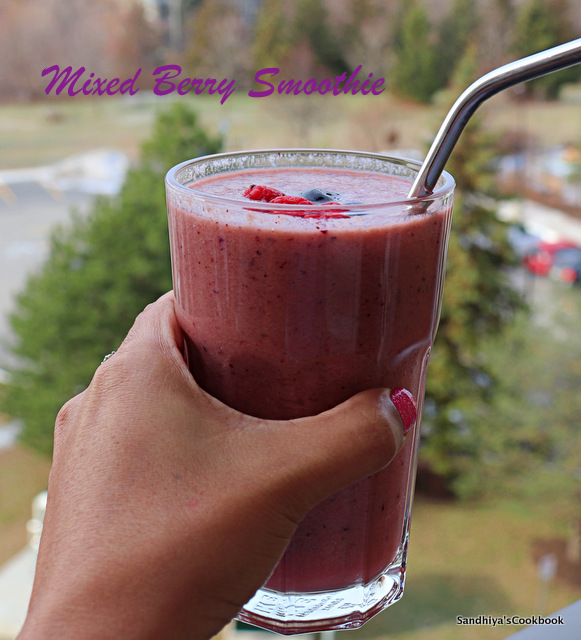 Sandhiya's Cookbook: Mixed Berries Smoothie | Chia Seed Smoothie