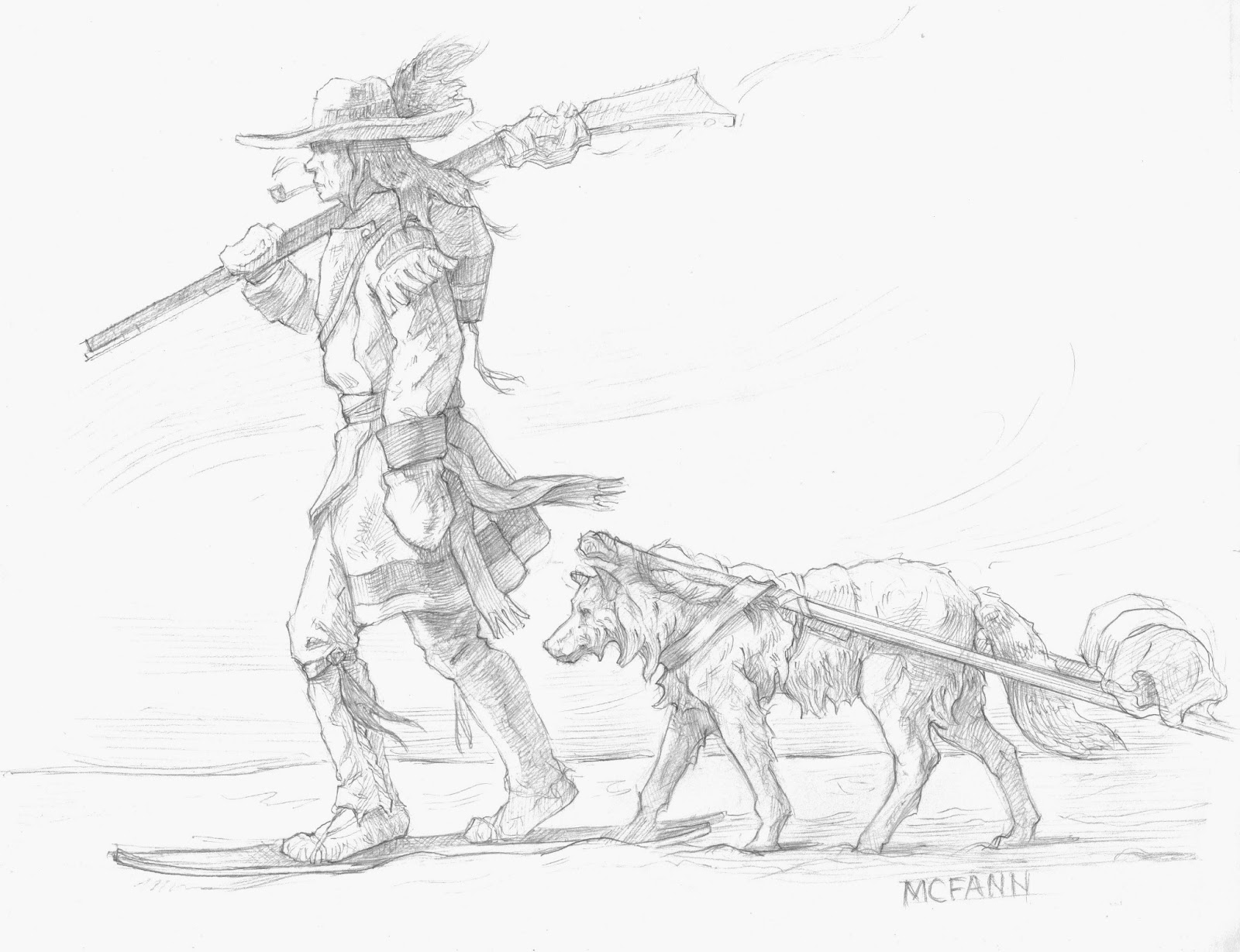 Fur Trapper Free Coloring Pages Sketch Coloring Page