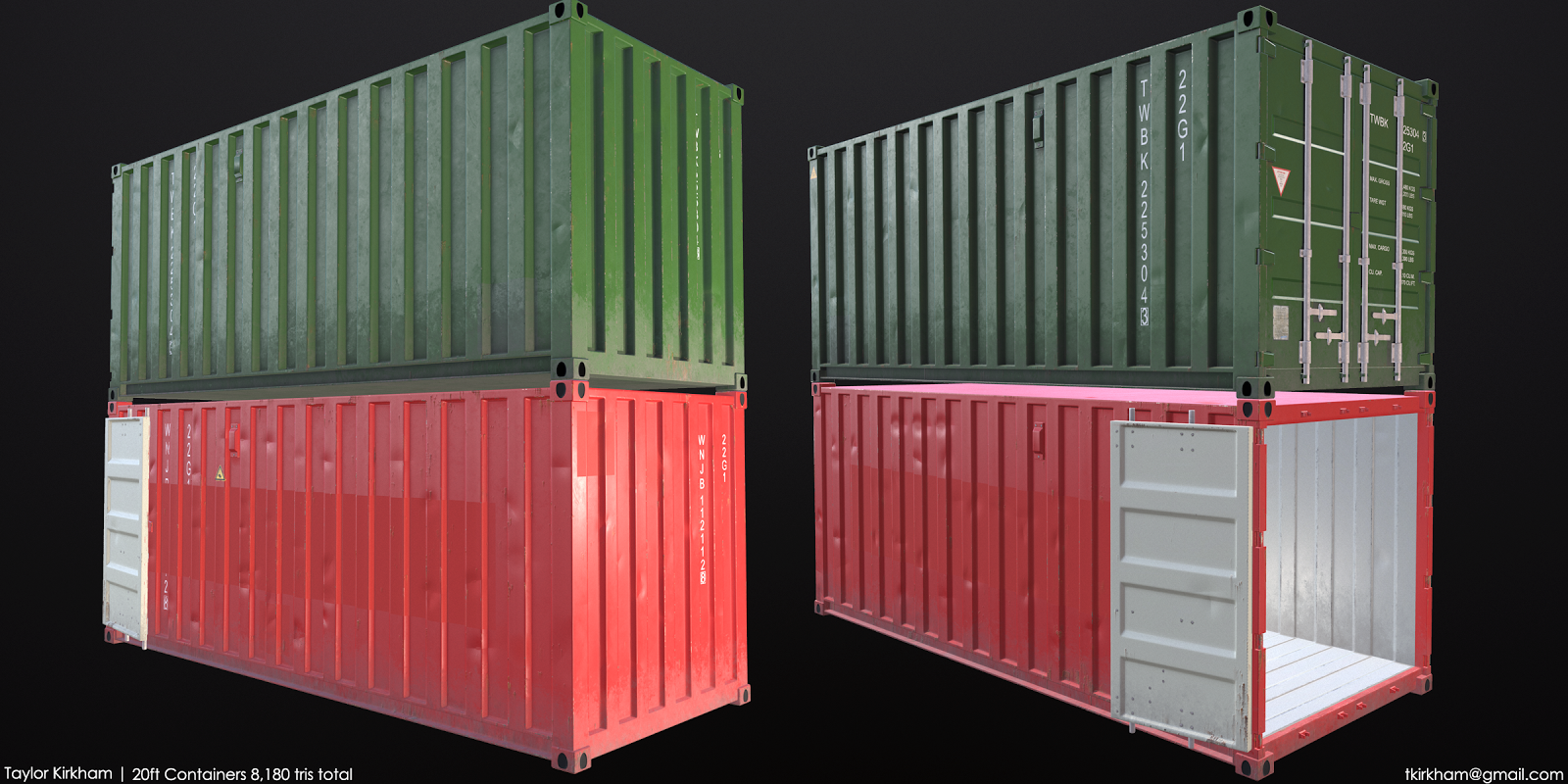 Taylor Kirkham in 3D: 20ft shipping container game prop