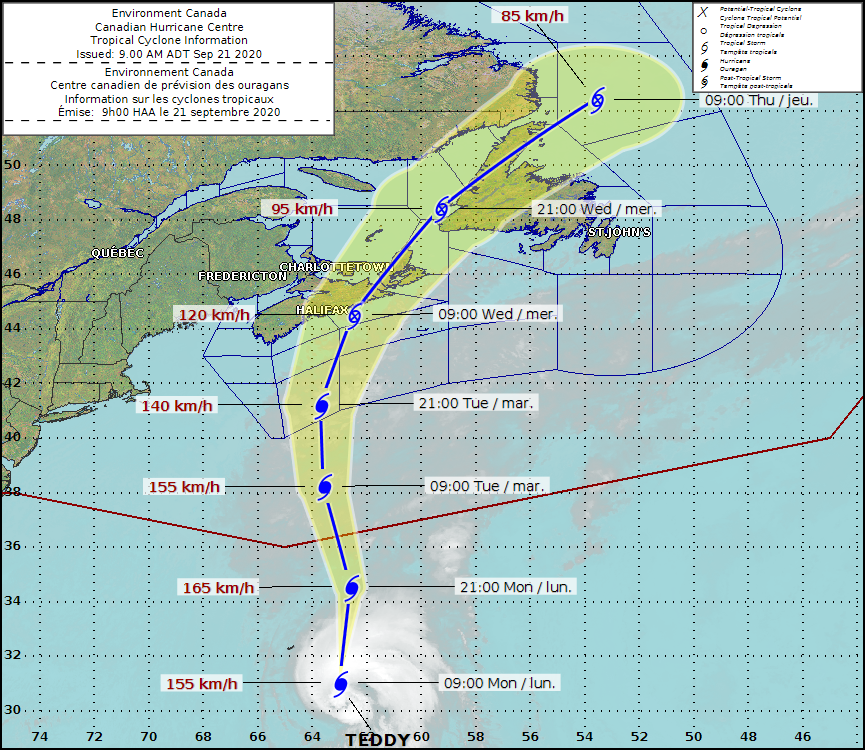 Valley Weather: Hurricane Teddy to impact Atlantic Canada