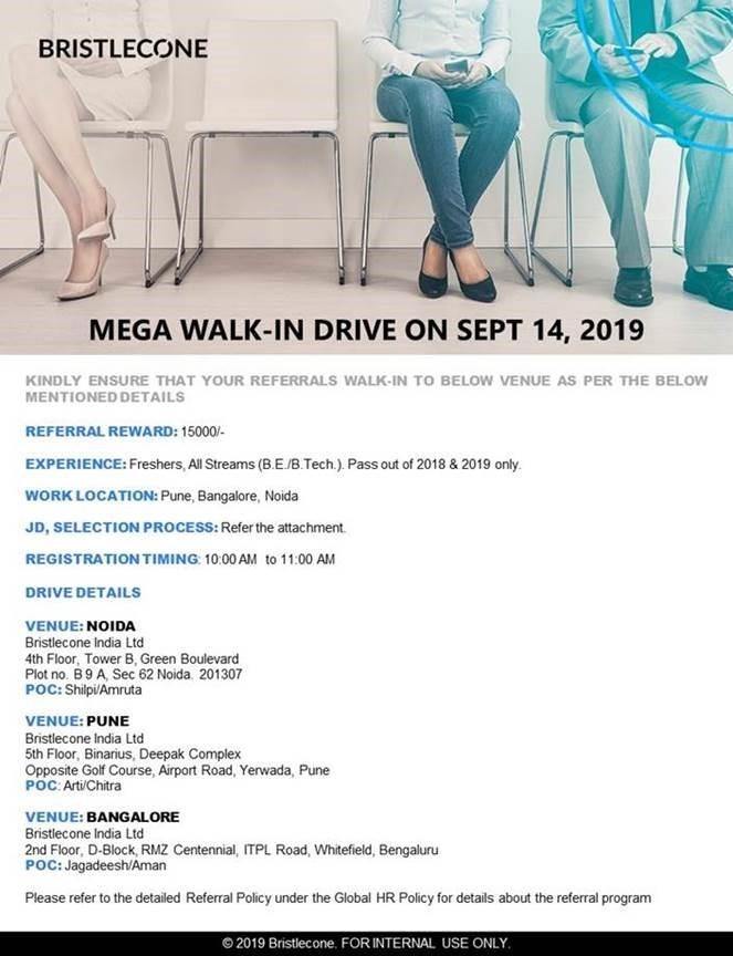 BRISTLECONE - Mega Walk- In Drive on Sep 14th 2019 for Engineering ...