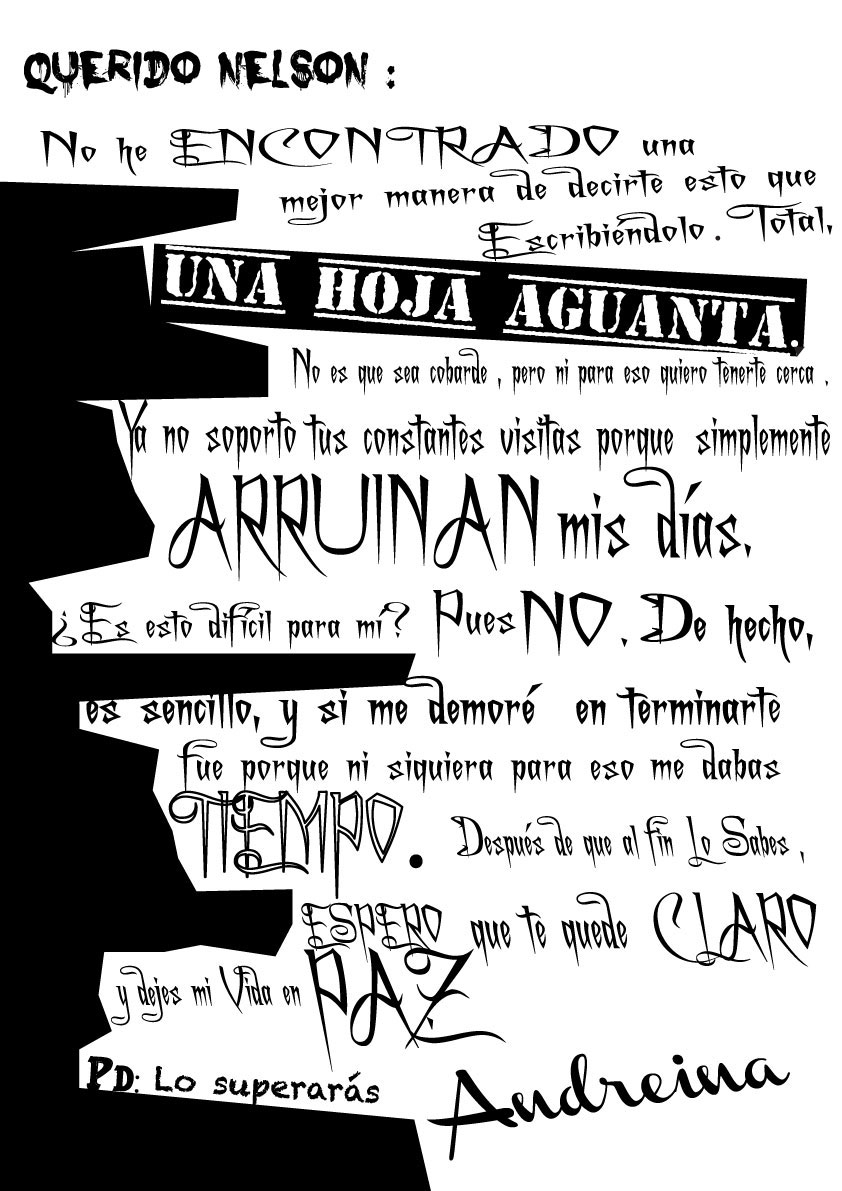 Teaching Typography: Carta de Rompimiento USM