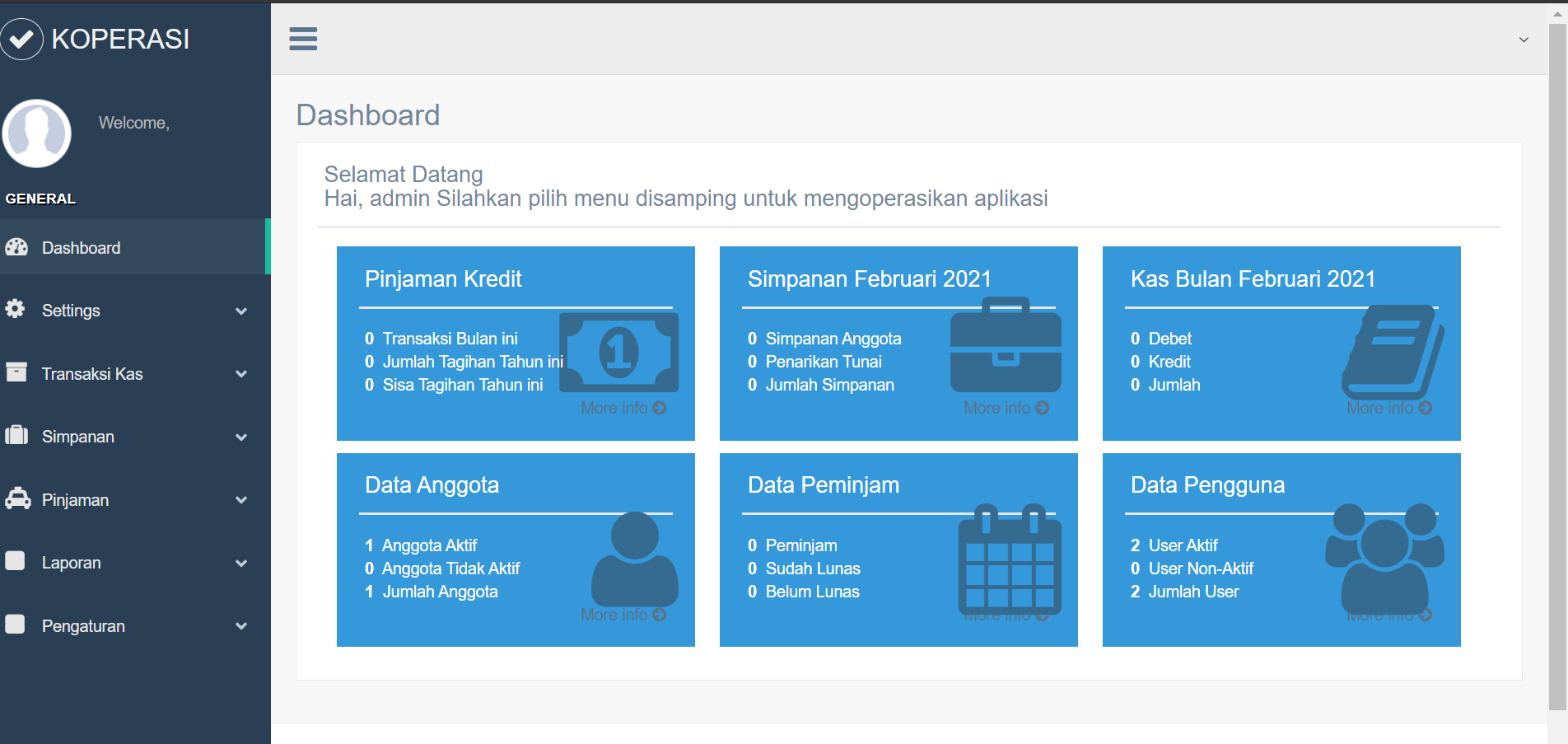 LIVE DEMO + APLIKASI KOPERASI SIMPAN PINJAM KARYAWAN BERBASIS WEB ...