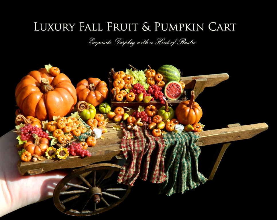 After Dark Miniatures: My new Fall Pumpkin Cart!