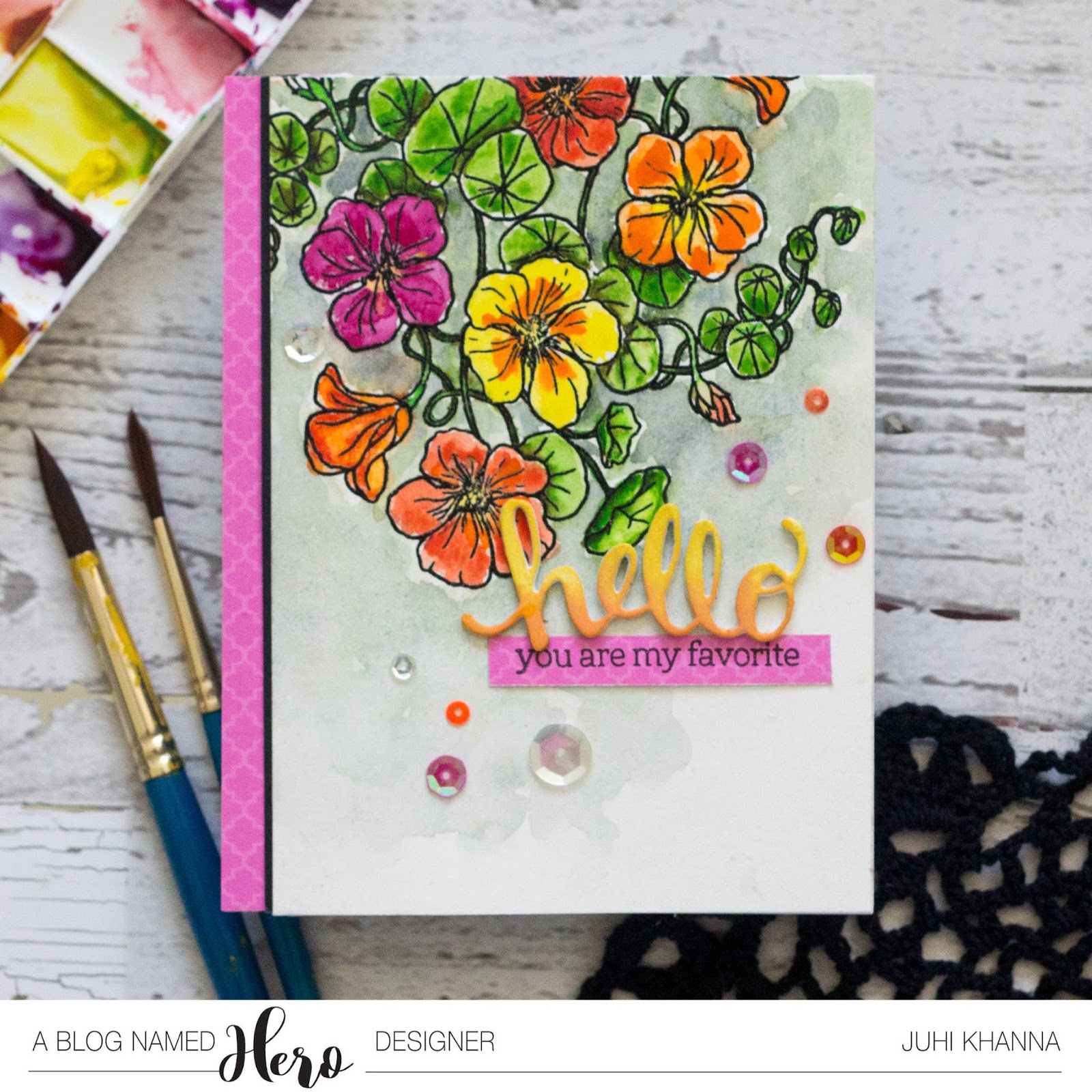 Juhi's Handmade Cards: HERO ARTS 2018 SUMMER CATALOG BLOG HOP + Giveaway