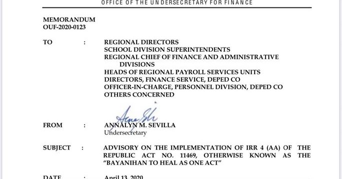 DepEd releases guidelines on Loan Payment Refund and moratorium