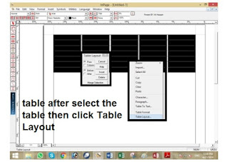 Insert and delete rows or columns in InPage - computer free courses