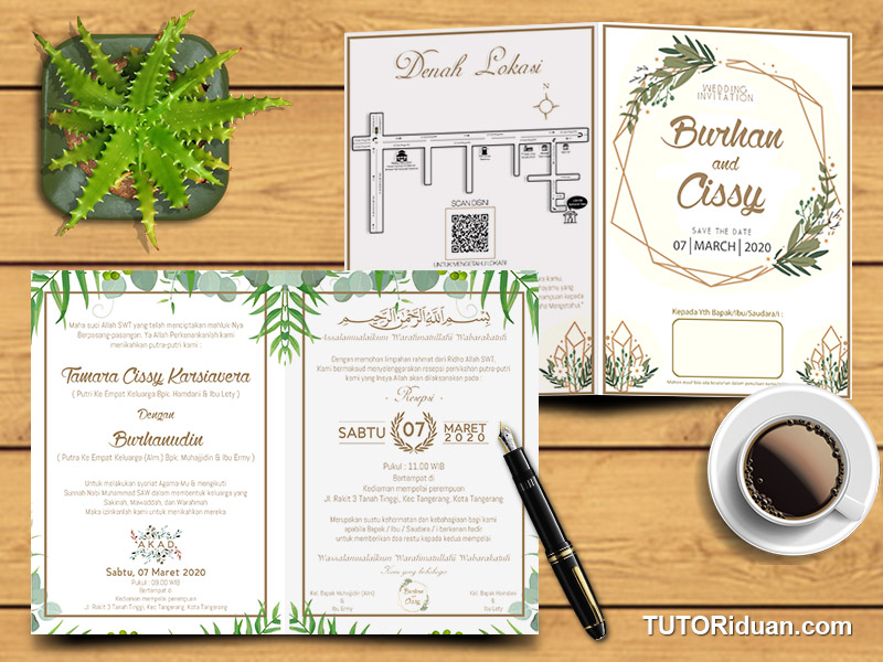 Free 2 Mockup Undangan dan 30 Desain Undangan Pernikahan (Free PSD ...