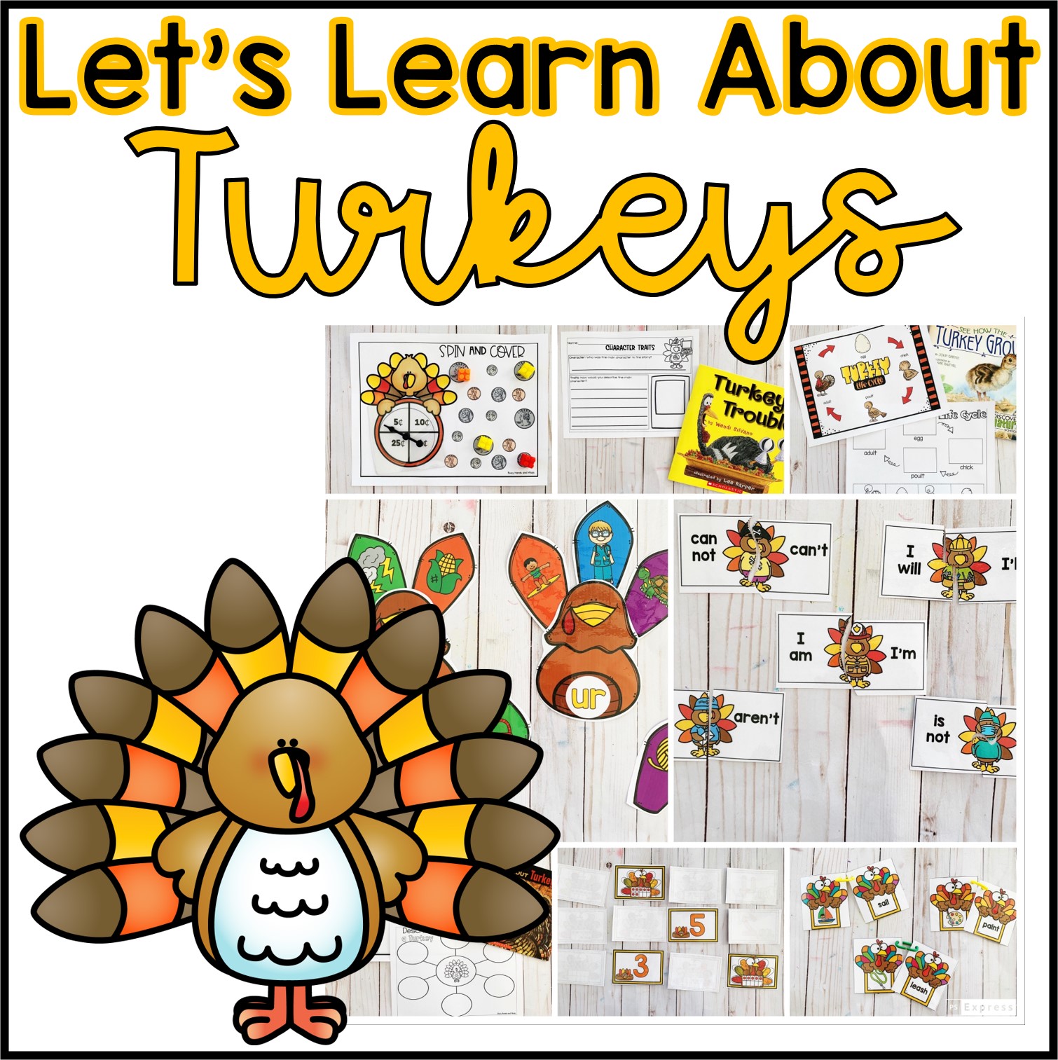 Turkey Unit of Study for Kindergarten and 1st Grade | Busy Hands and Minds