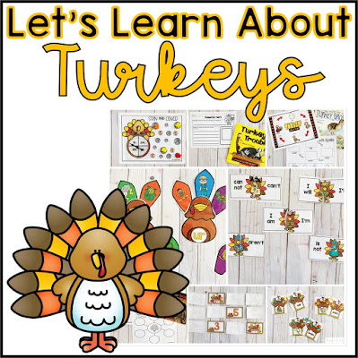 Turkey Unit of Study for Kindergarten and 1st Grade | Busy Hands and Minds