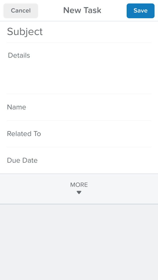 Salesforce New Task Action Layout In Salesforce1 App