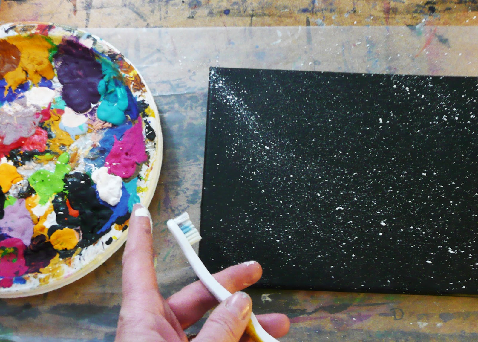 that artist woman: Mixed Media Skyline