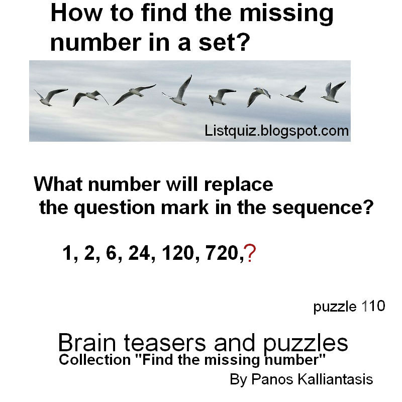 Brain teasers and puzzles: Find the next number in the sequence
