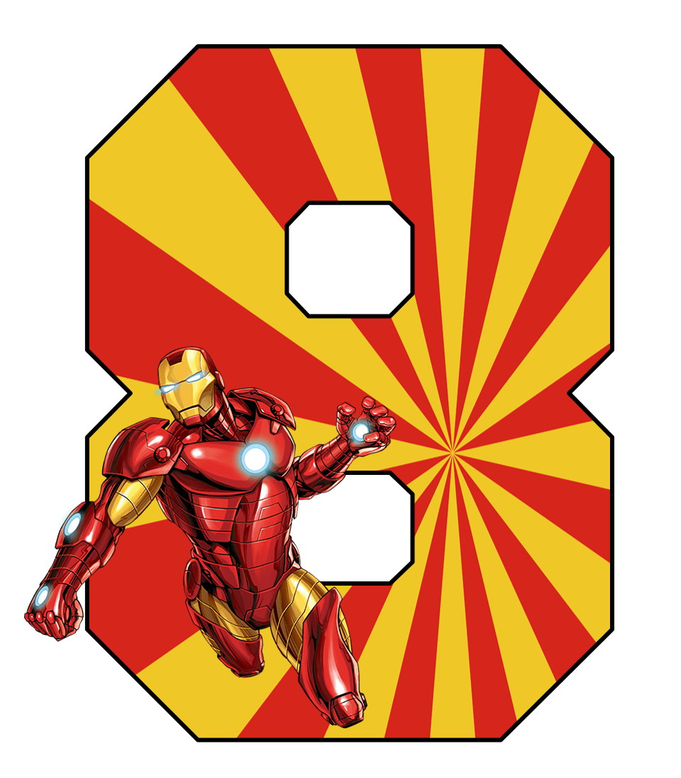 Kits imprimibles gratis : Números Iron Man