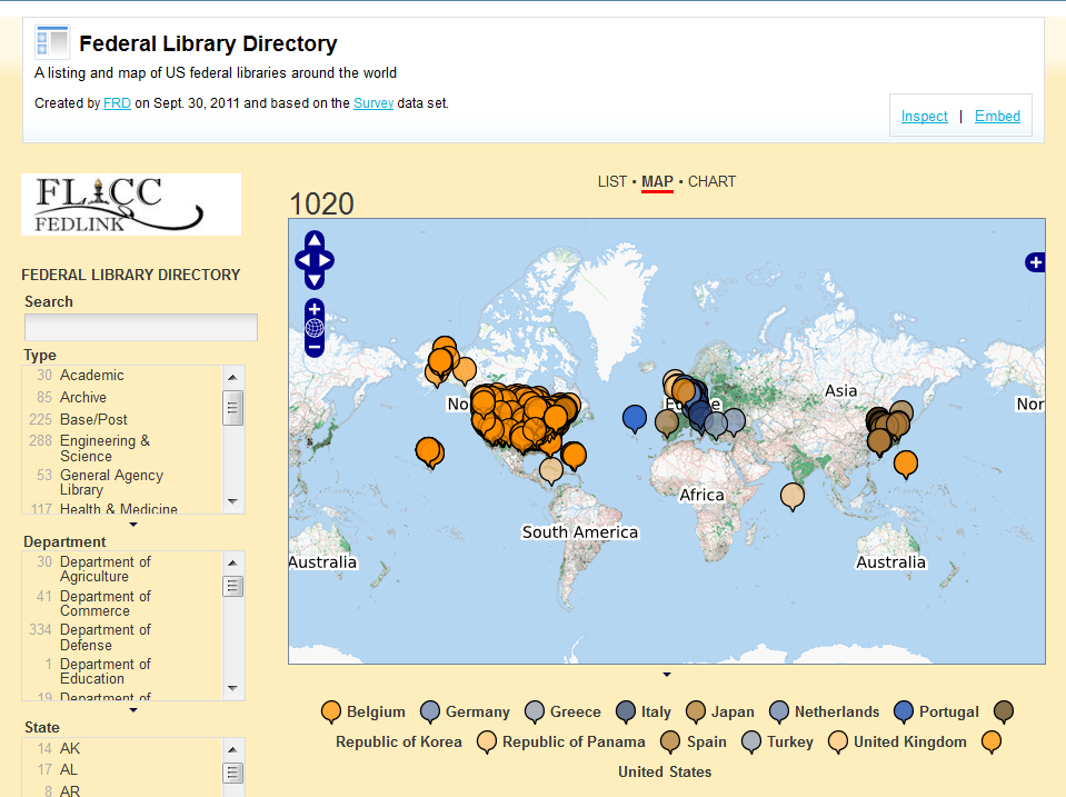 UpFront with NGS: Library Census Maps 1,000 Federal Libraries