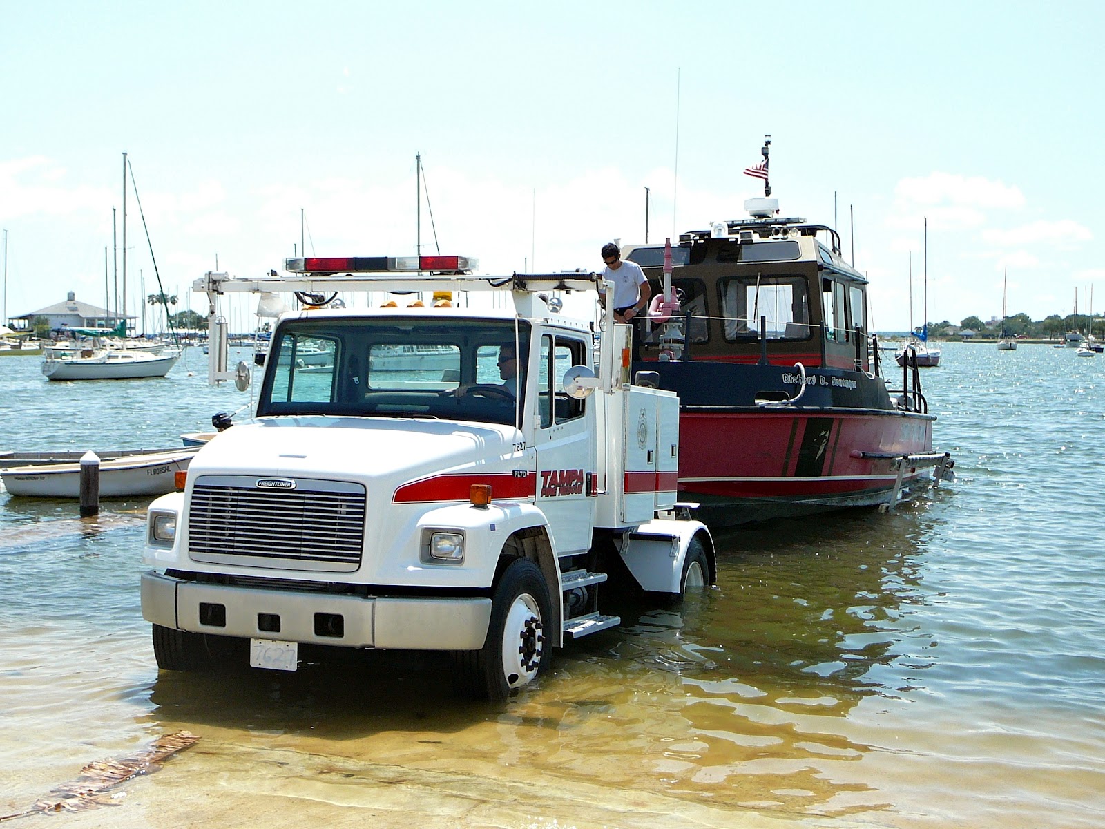 Tampa Daily Photo: Tampa's Fireboat Back Into The Water
