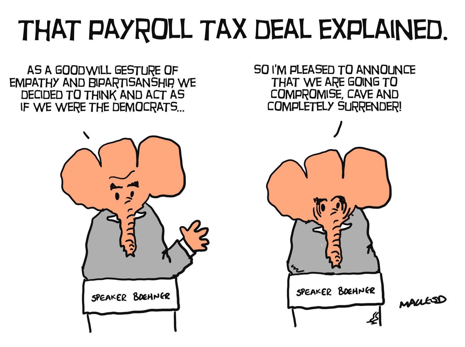 MacLeod Cartoons: Payroll Tax Cut Deal Explained