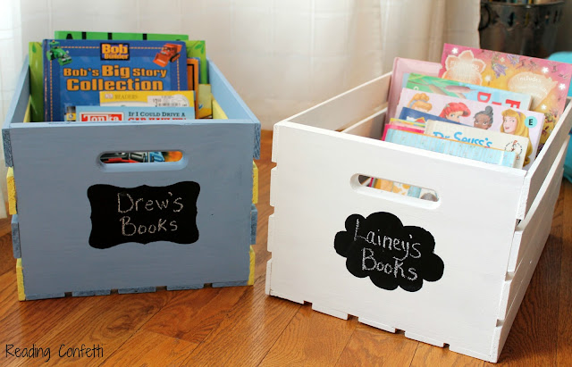 DIY Book Storage Crates ~ Reading Confetti