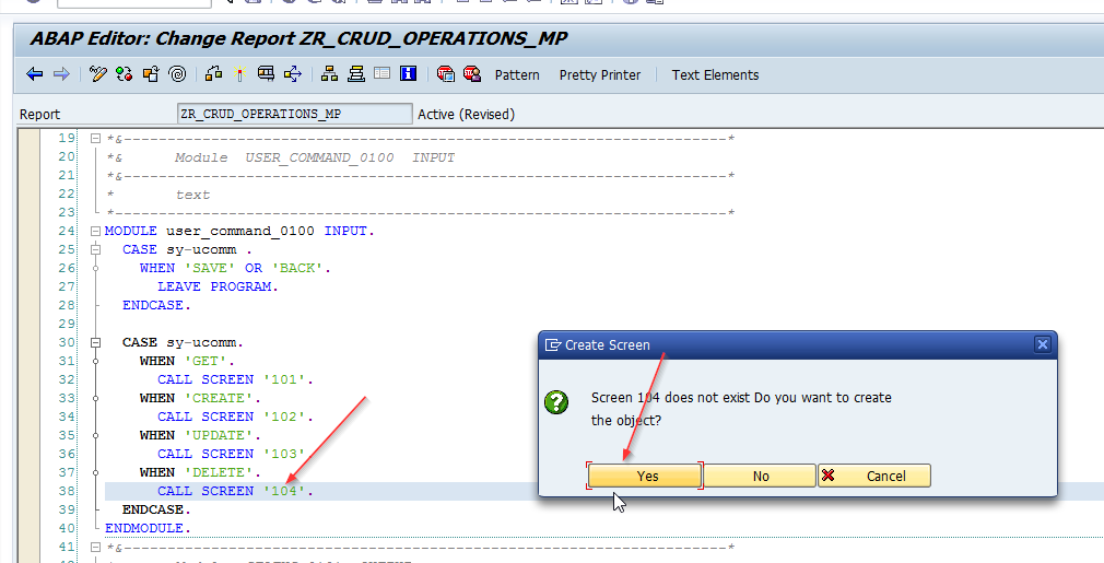 SAP ABAP Central: CRUD Operations in Module Pool