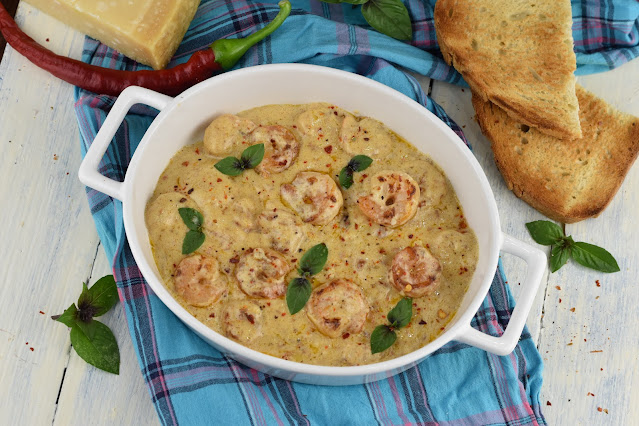 Creveti in sos de parmezan - CAIETUL CU RETETE