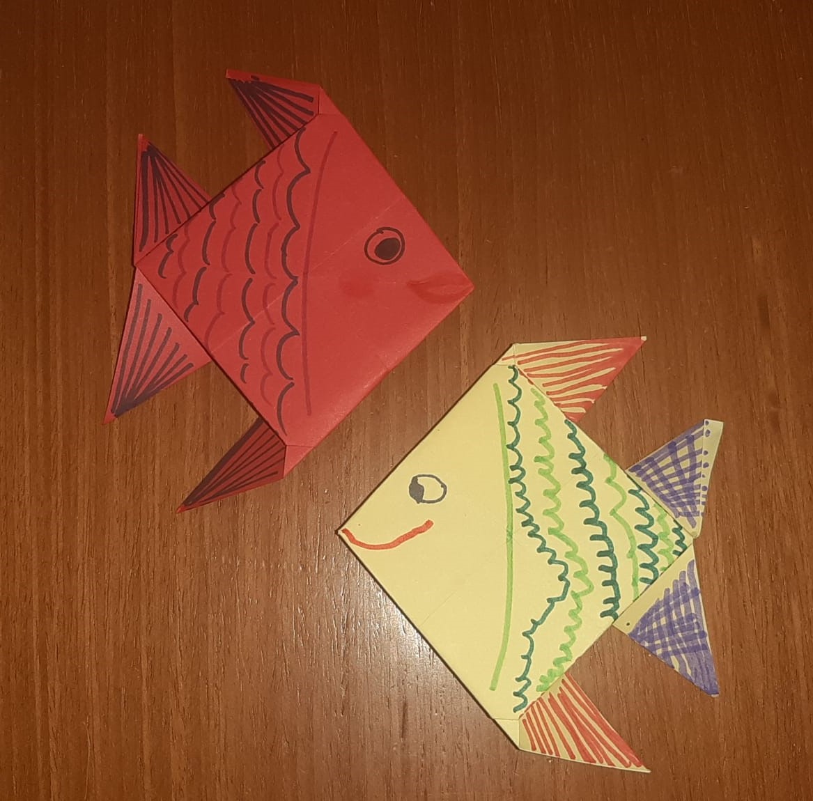 Preparate para ser lo que quieras ser: Nuestros peces de origami